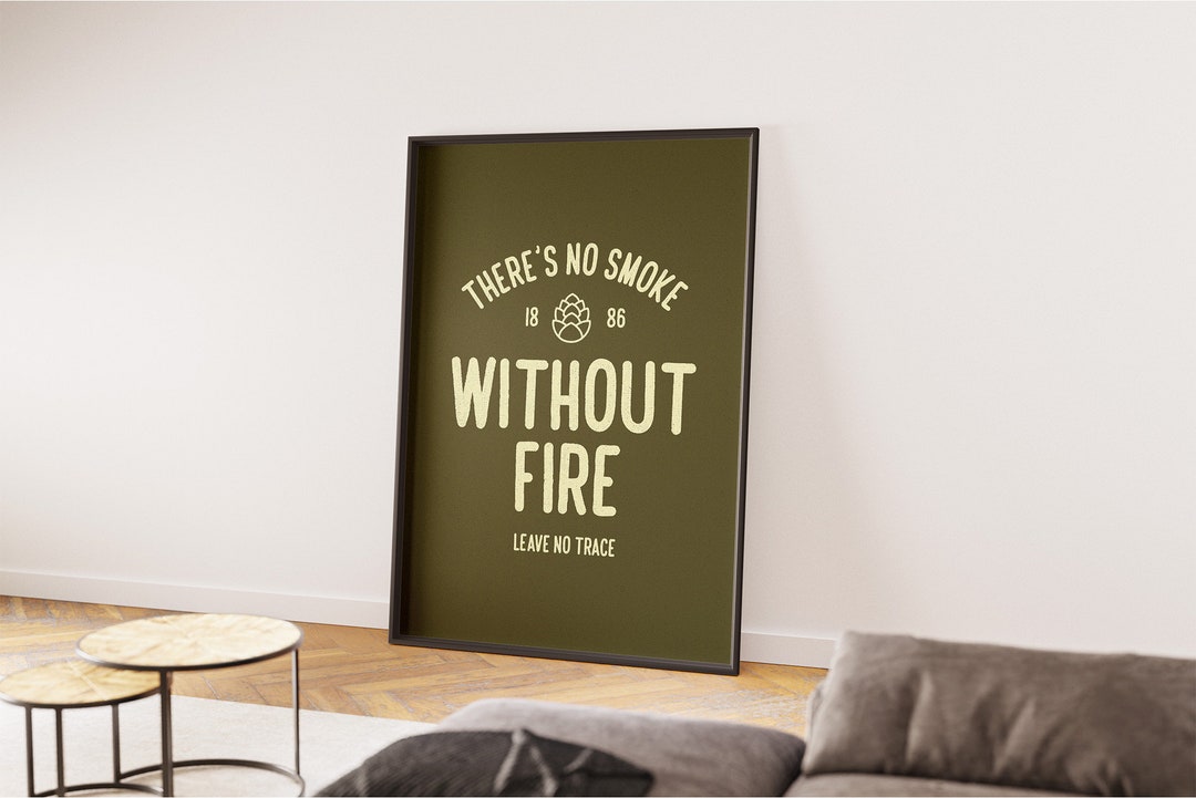 No Smoke Without Fire Poster | Abstract, Mid Century, Colourful, Decor ...