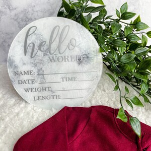 Acrylic Baby Birth Announcement Baby Sign Baby Hospital Sign Newborn ...