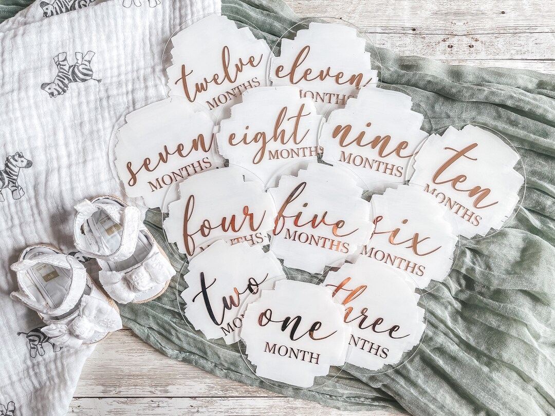 Acrylic Baby Milestones Disc, Baby Monthly Photo Prop,newborn Birth ...