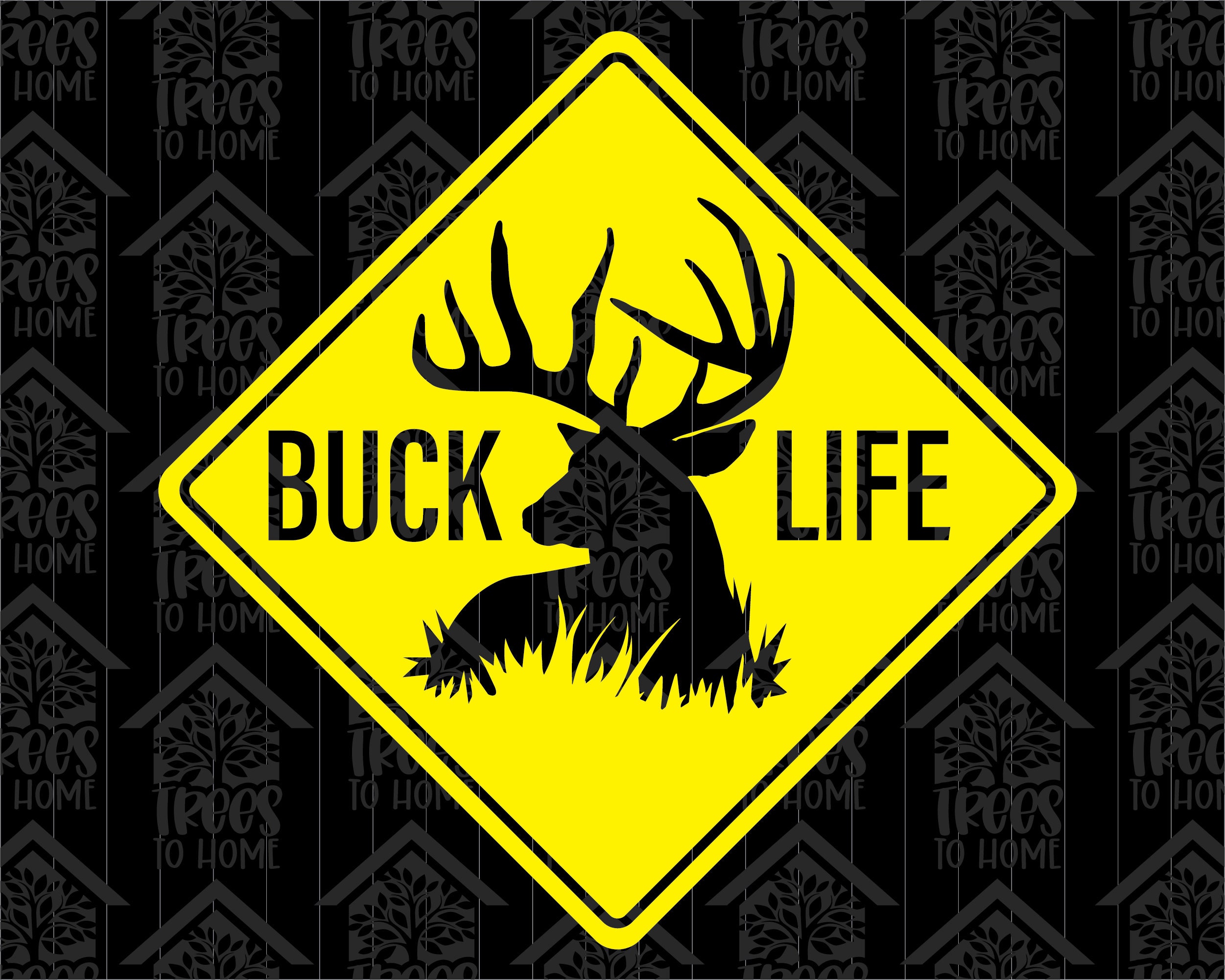 Whitetail Buck Road Sign - Buck You - Buck Life - Buck Run - Deer Nut ...