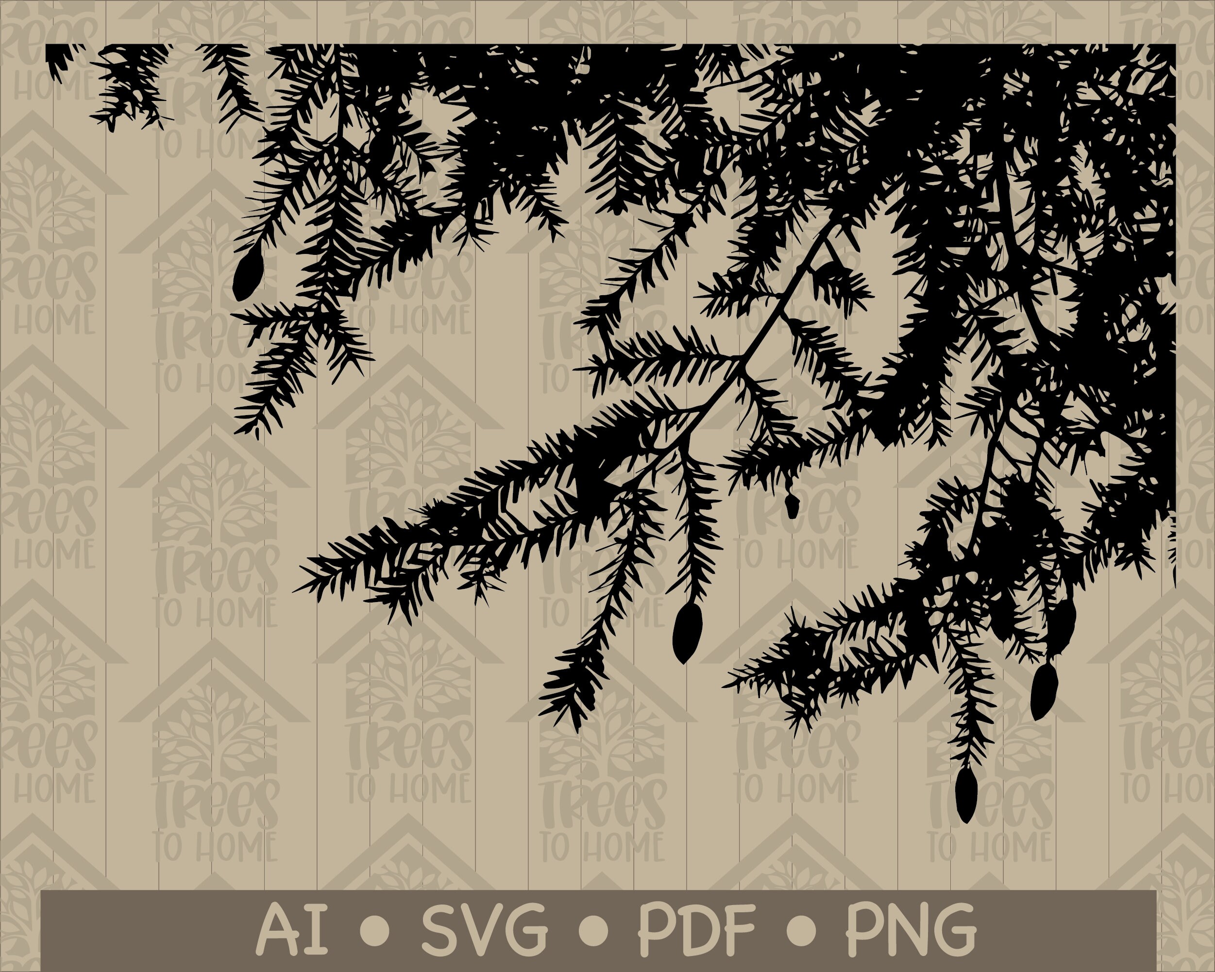 Tree Silhouette Border