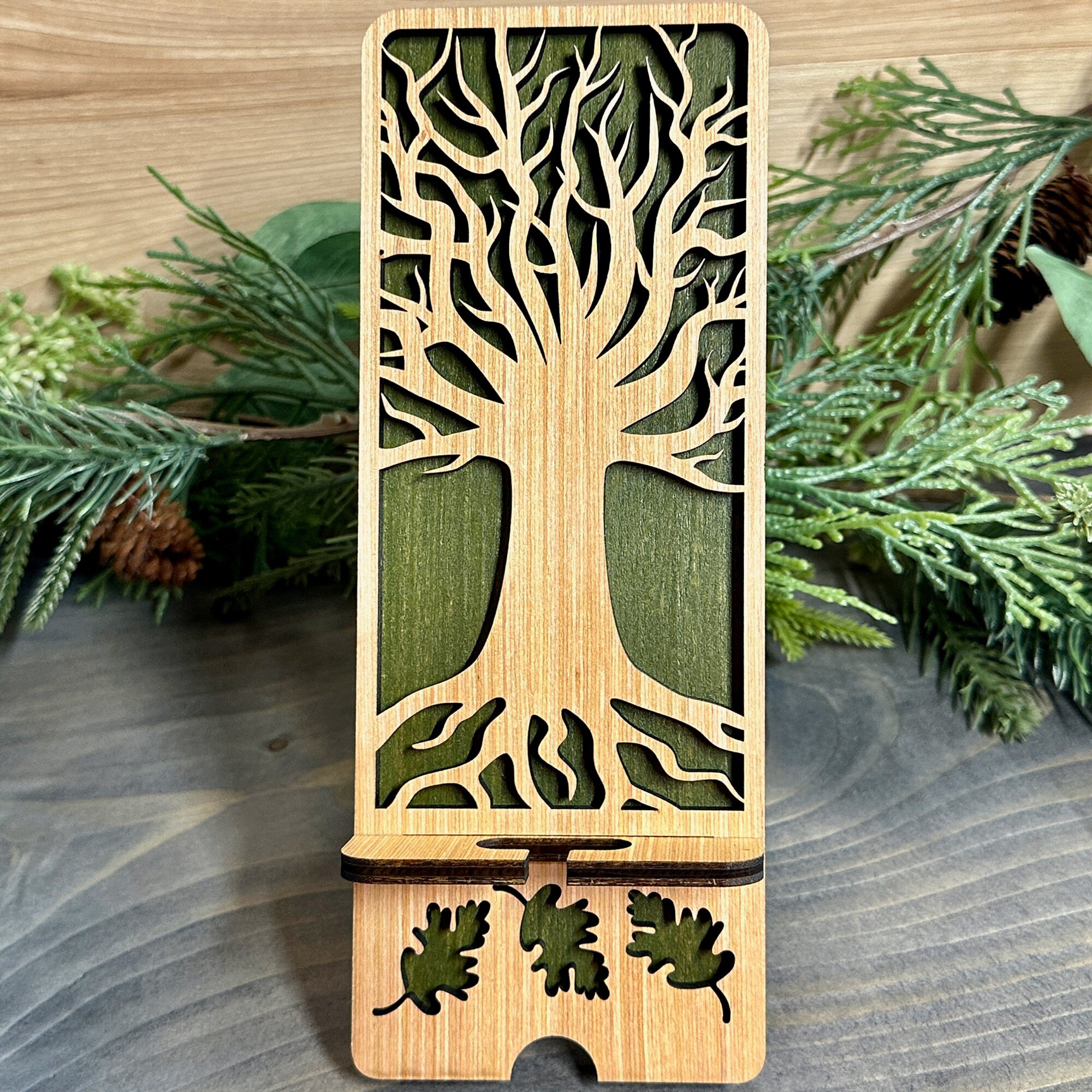 Celtic Tree Laser Cut Wood Phone Stand and Decor - Celtic Gift - Celtic ...