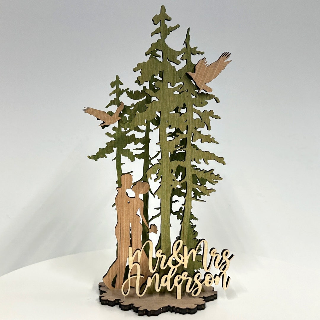 Personalized Centerpieces for Wedding - Personalized Tall Pine Wedding ...