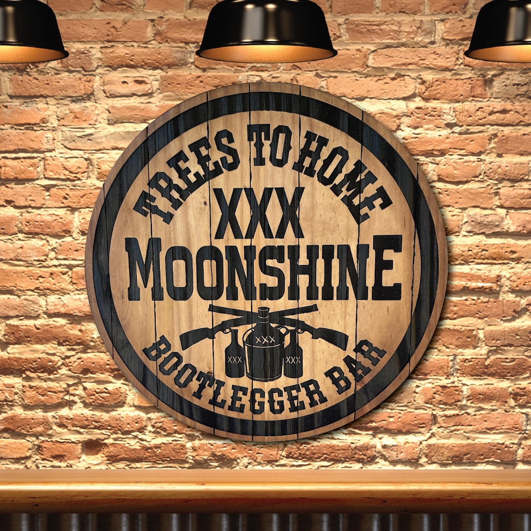 Personalized Moonshine Barrel Lid Style Sign - Bar Sign - Whiskey Sign ...