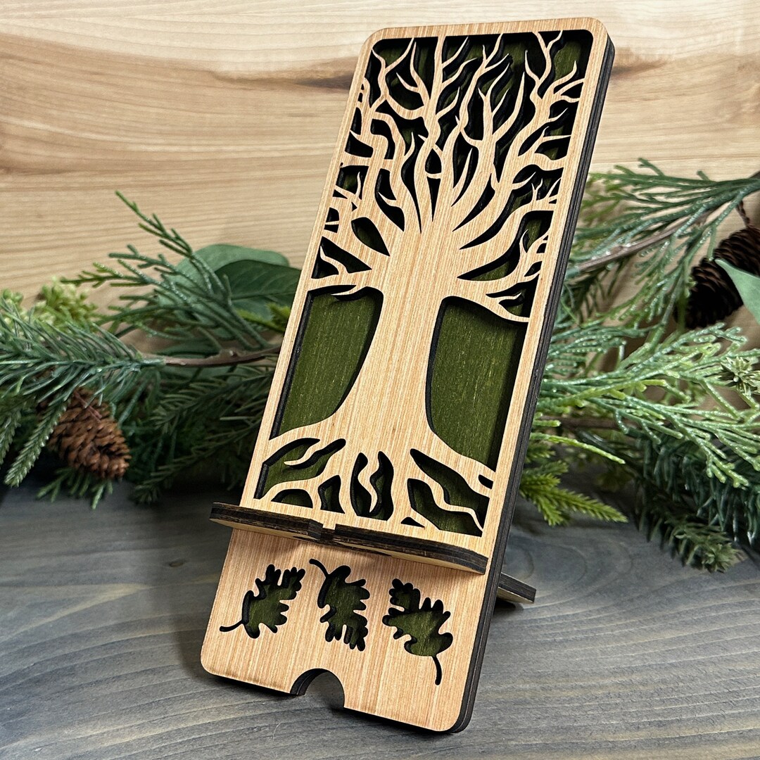Celtic Tree Laser Cut Wood Phone Stand and Decor - Celtic Gift - Celtic ...