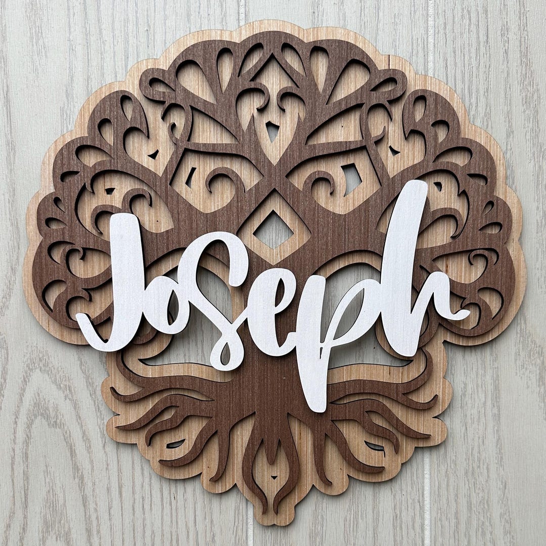 Custom Tree of Life Sign, Personalized Name Sign, Triple Layered Wood ...