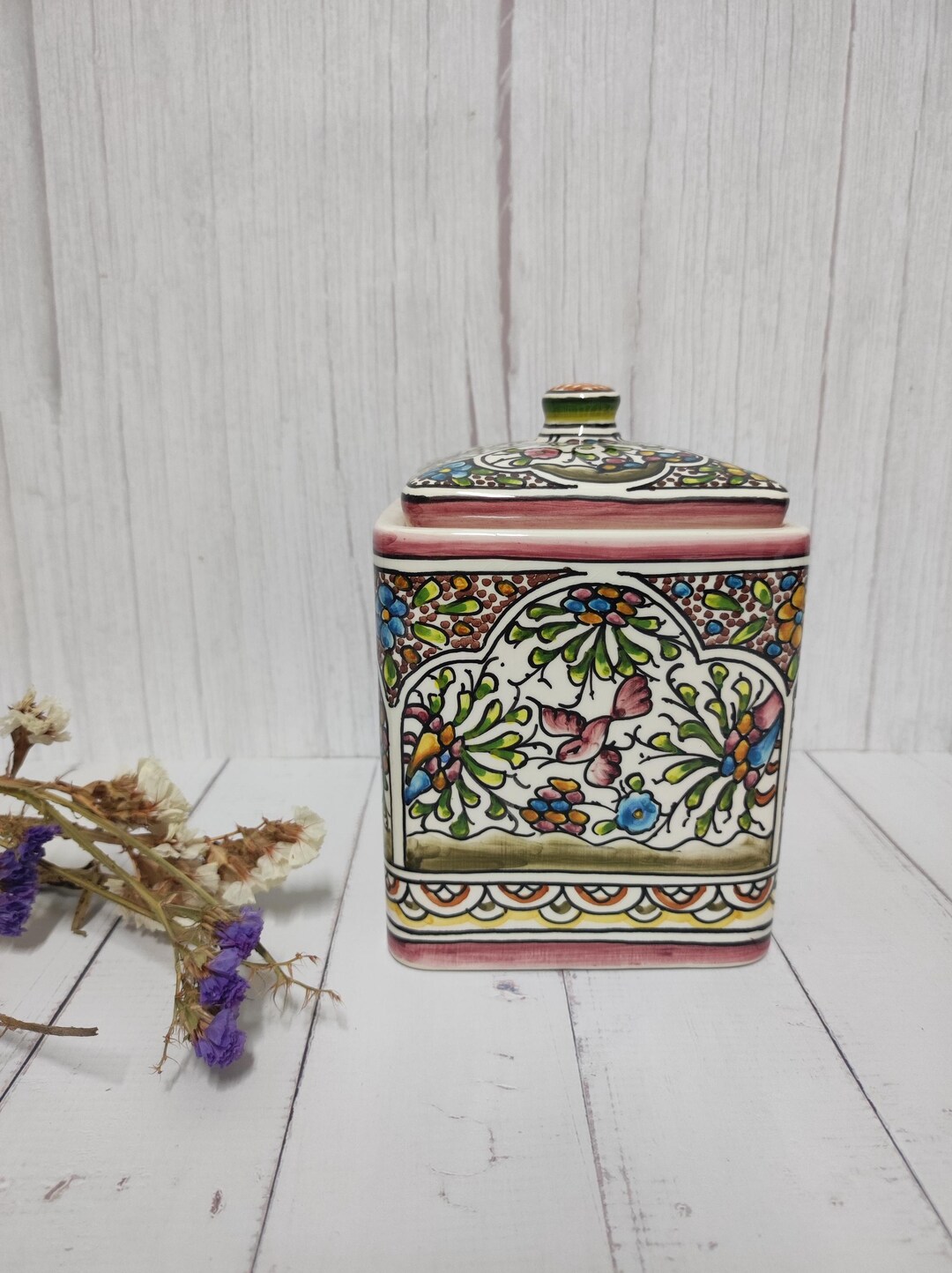 Square Box Size 3/ Portuguese Handmade Box/ Ceramic Box/ Ceramic ...
