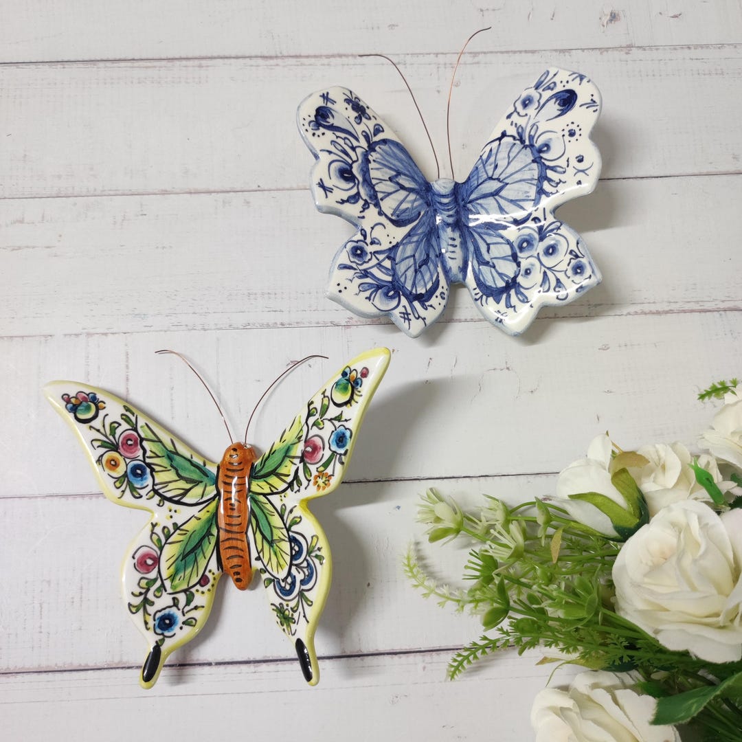 Butterfly/ Ceramic Butterfly/ Wall Decoration/ Decorative Butterfly ...