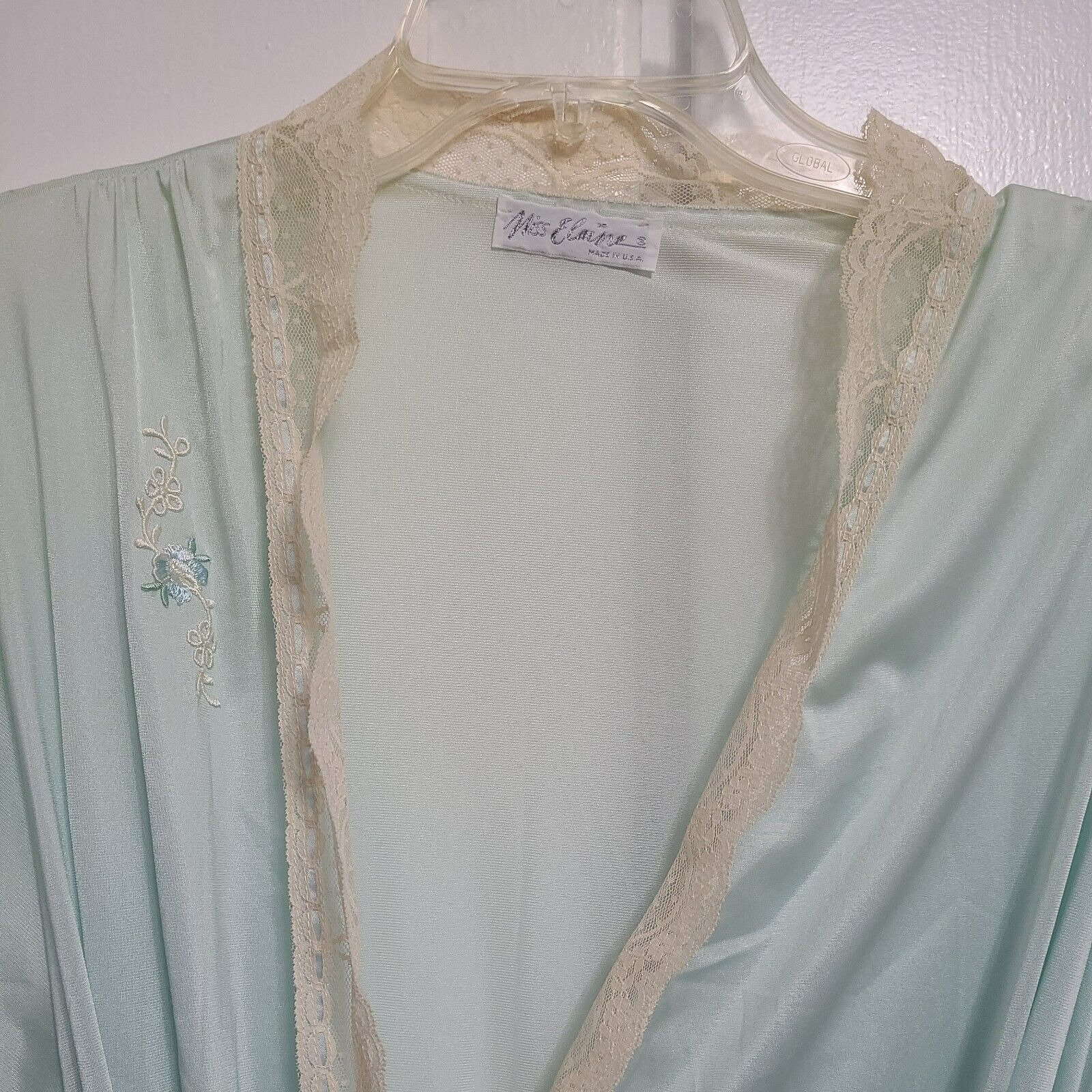 Vintage Miss Elaine Silk Robe With Lace and Embroidery Detail - Etsy
