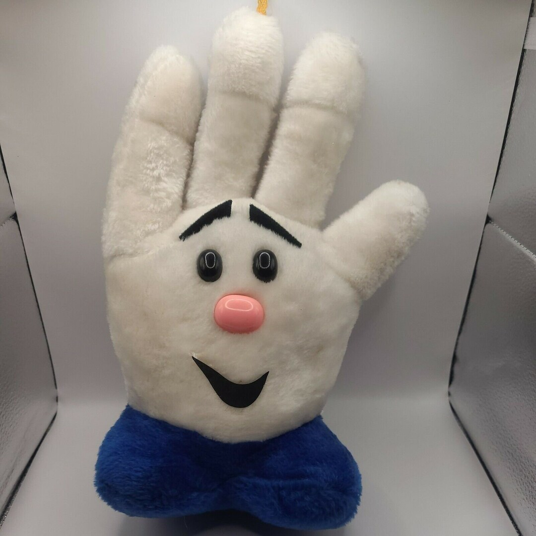 Hamburger Helper Helping Hand Dan Brechner Vintage Plush Stuffed Blue ...