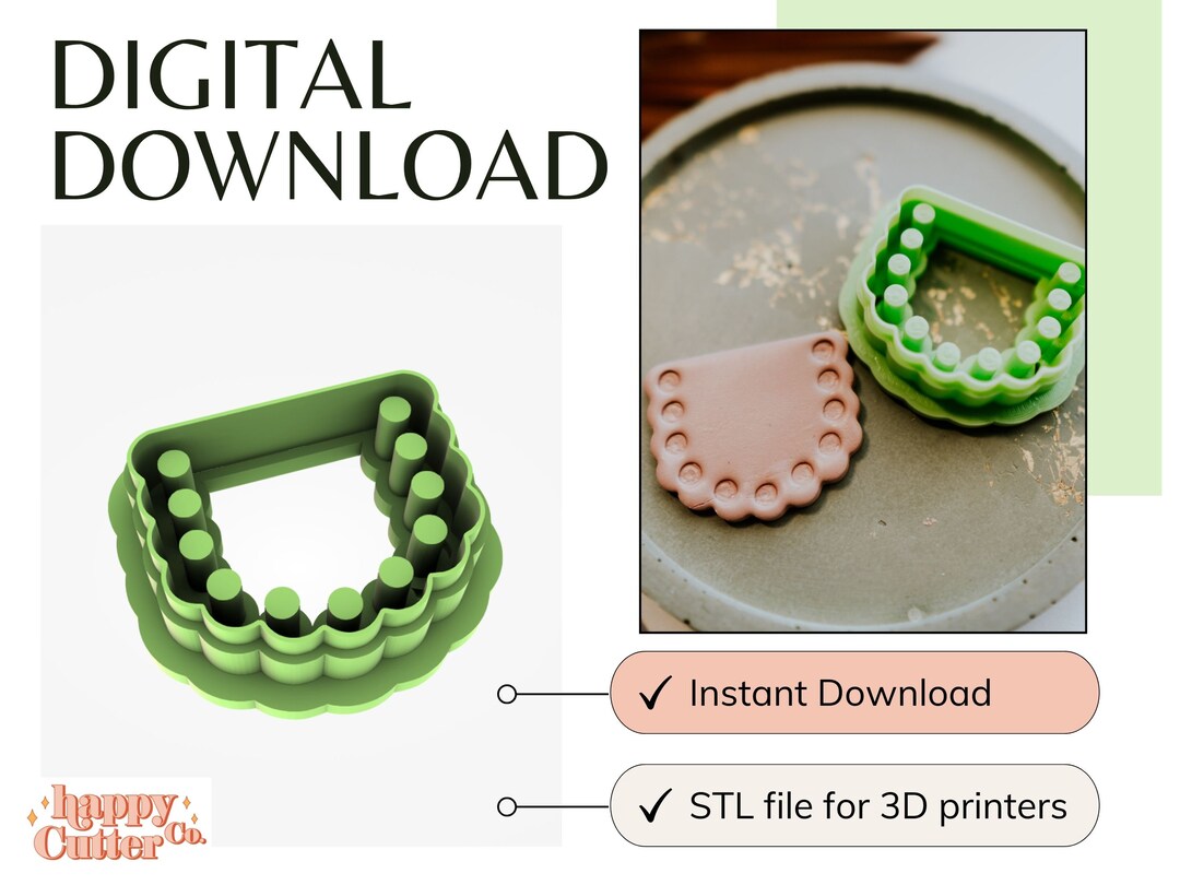 Dot Ruffled Papel Picado Cutter Download DIGITAL DOWNLOAD Clay Cutter ...