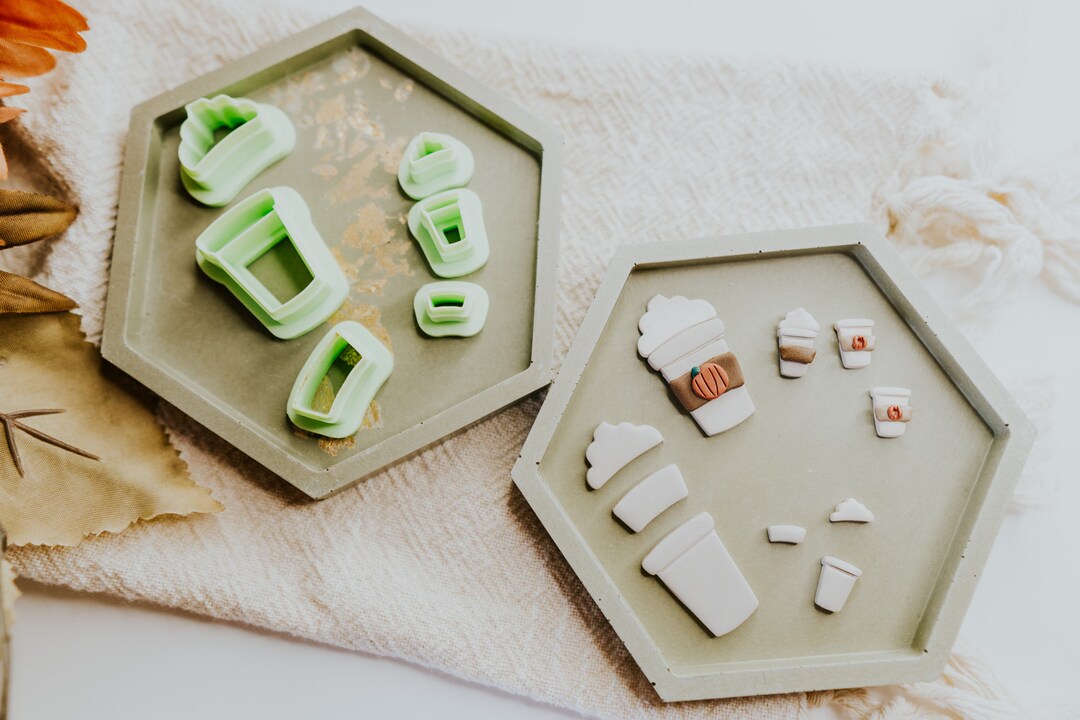 Whipped Latte Cup Clay Cutter Set Pumpkin Spice Polymer Clay Cutter Set ...