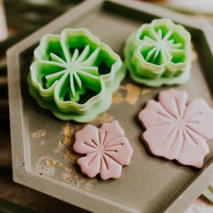 Hibiscus Flower Cutter | DIGITAL DOWNLOAD | Summer Tropical Clay Cutter ...