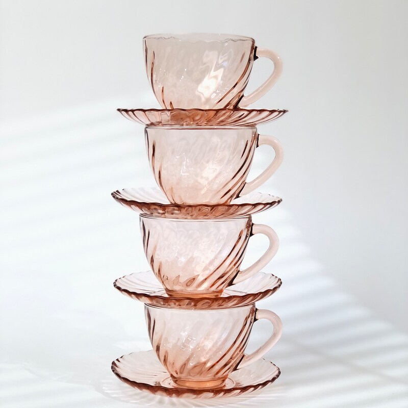 Pink Tea Cups - Etsy