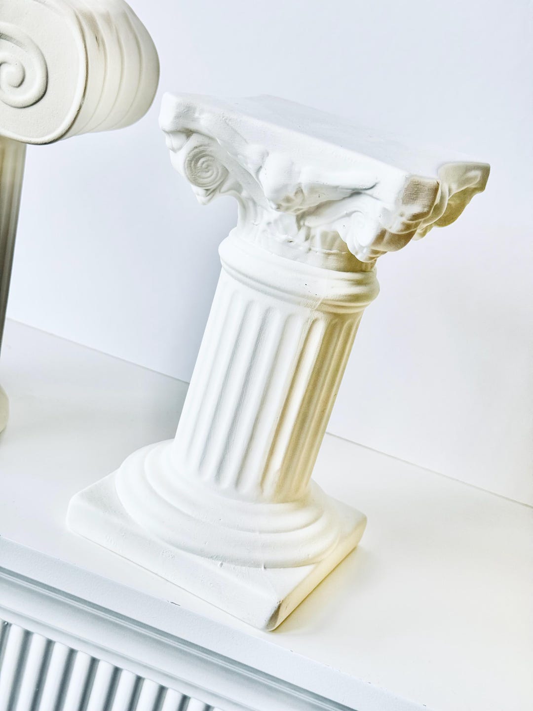 Neoclassical Column Pedestal, Corinthian & Ionic, Vintage Architectural ...