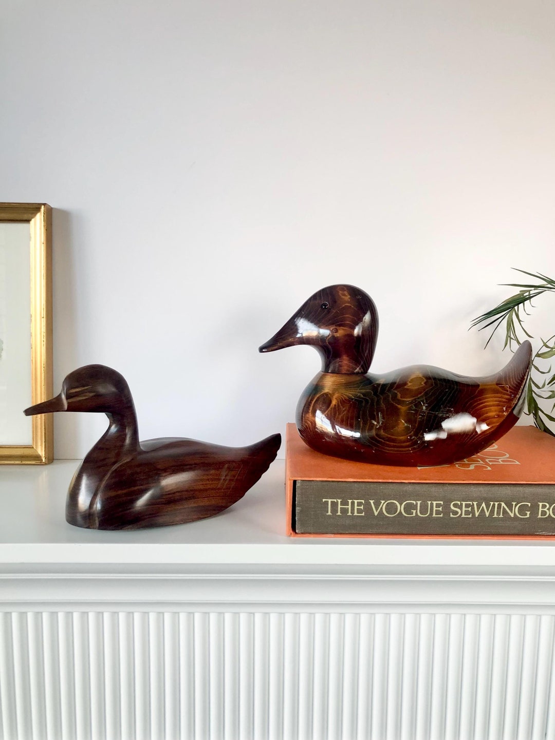 Vintage Wooden Duck Decoys Handcrafted Mallard by Bundy & Co and Small ...