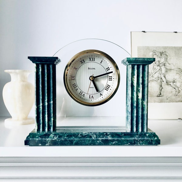 Marble Clock - Etsy