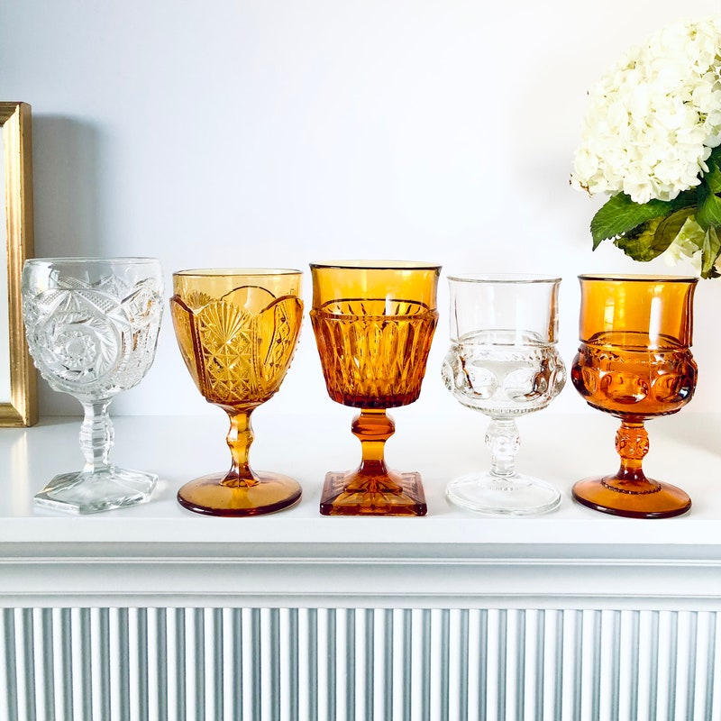 Amber Glassware - Etsy