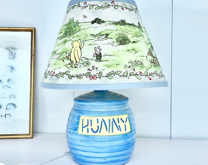 Vintage Winnie the Pooh Lamp 90s Disney Winnie the Pooh Blue Deluxe ...