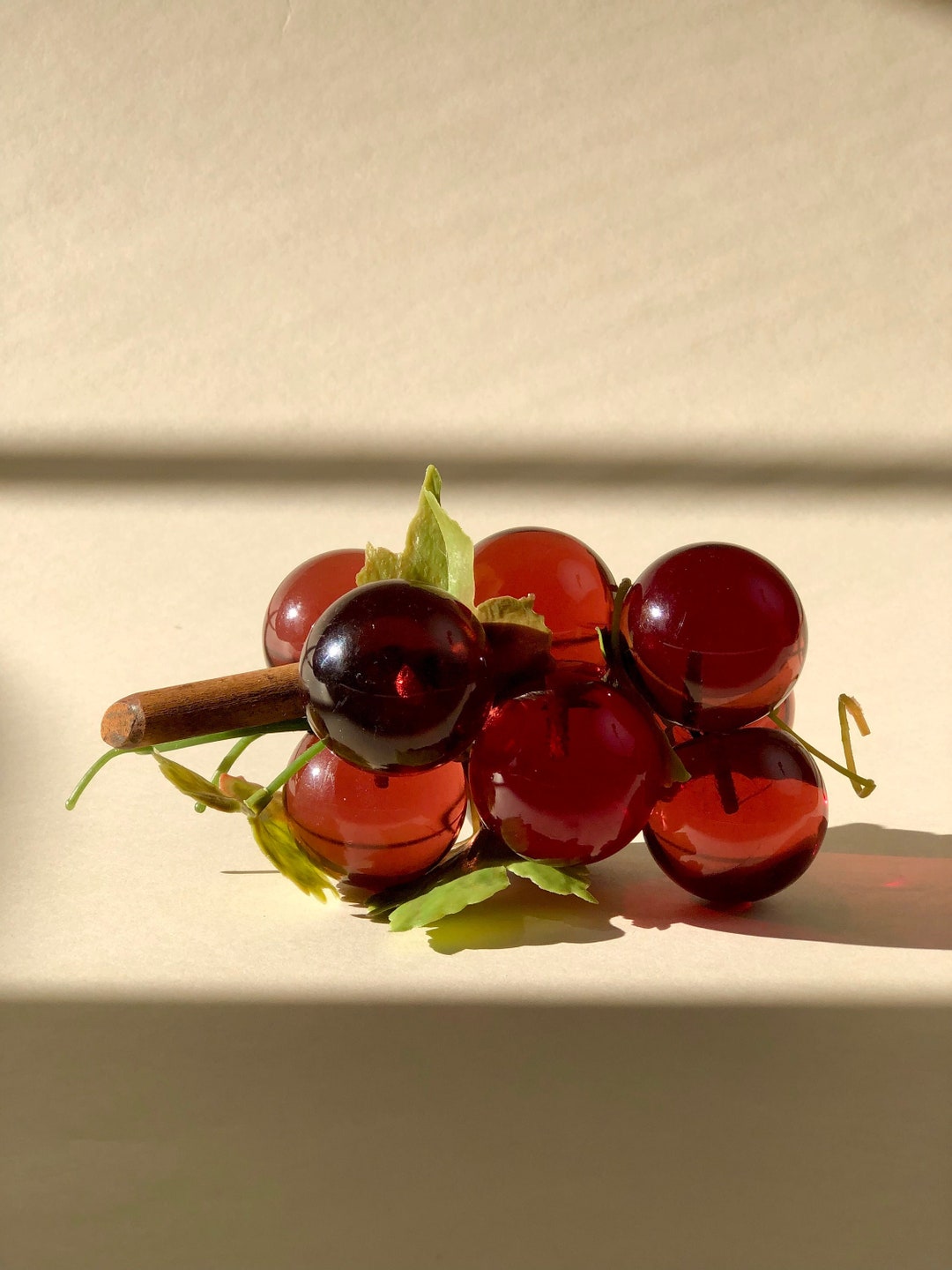 Vintage Amber Lucite Grapes Cluster: 70s Retro Mid Century Living Room ...