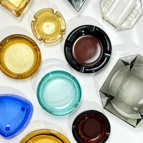 Glass Ashtray - Etsy