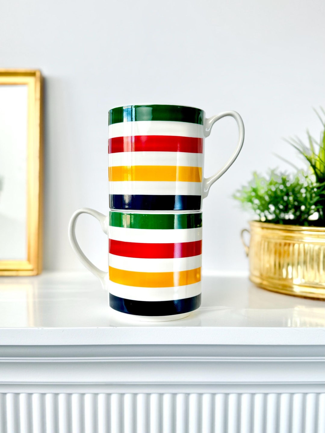 HBC Stripes Mugs, Iconic Vintage Canadian Design, Collectible Hudsons ...