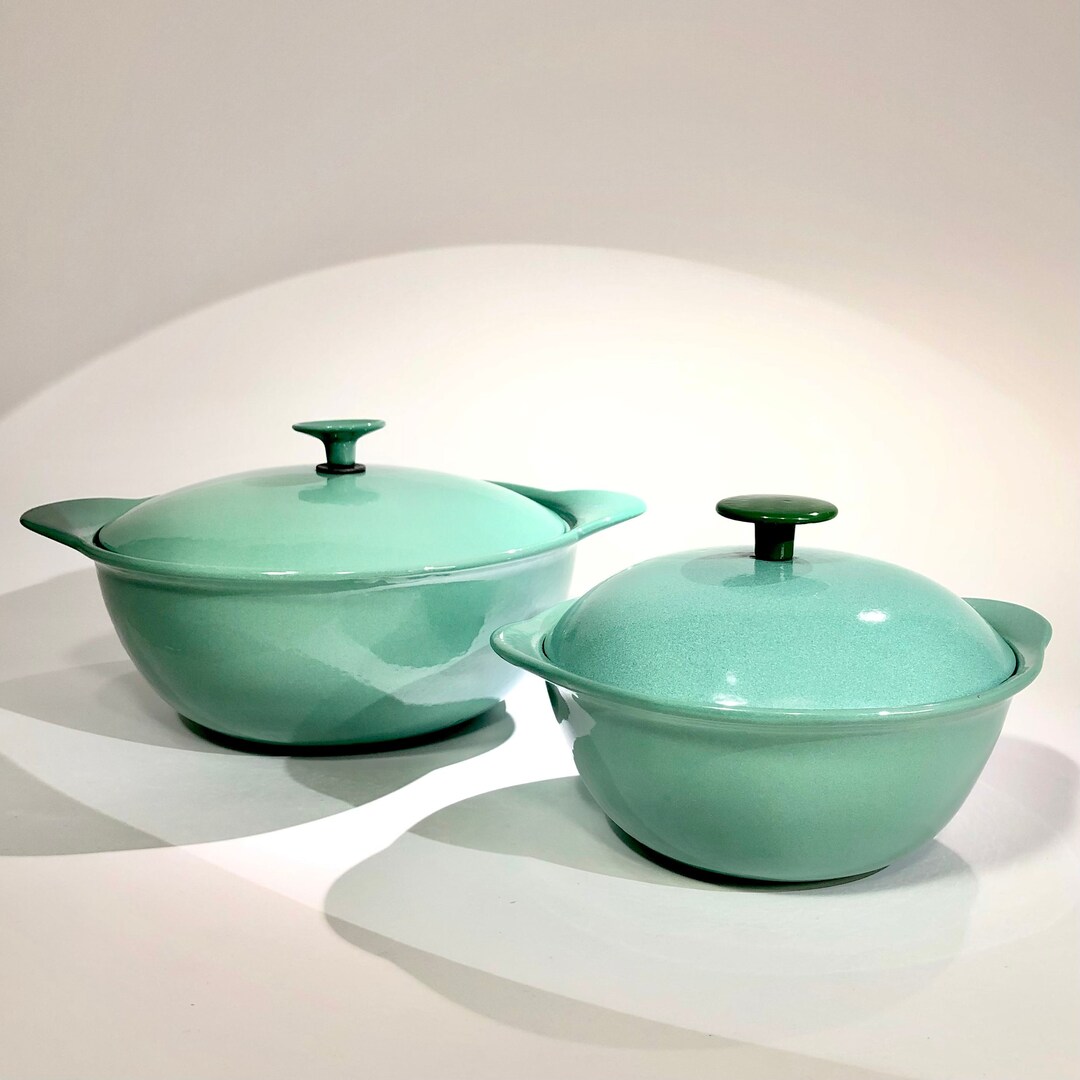 MCM Findlay 7 Enamel Cast Iron Casserole With Lid 1960s Mid - Etsy