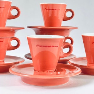 Espresso ACF Italy FAEMA Espresso Cup & Saucer Set, Rare Retro ...