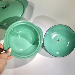 MCM Findlay 7 Enamel Cast Iron Casserole With Lid, 60s Mid Century ...