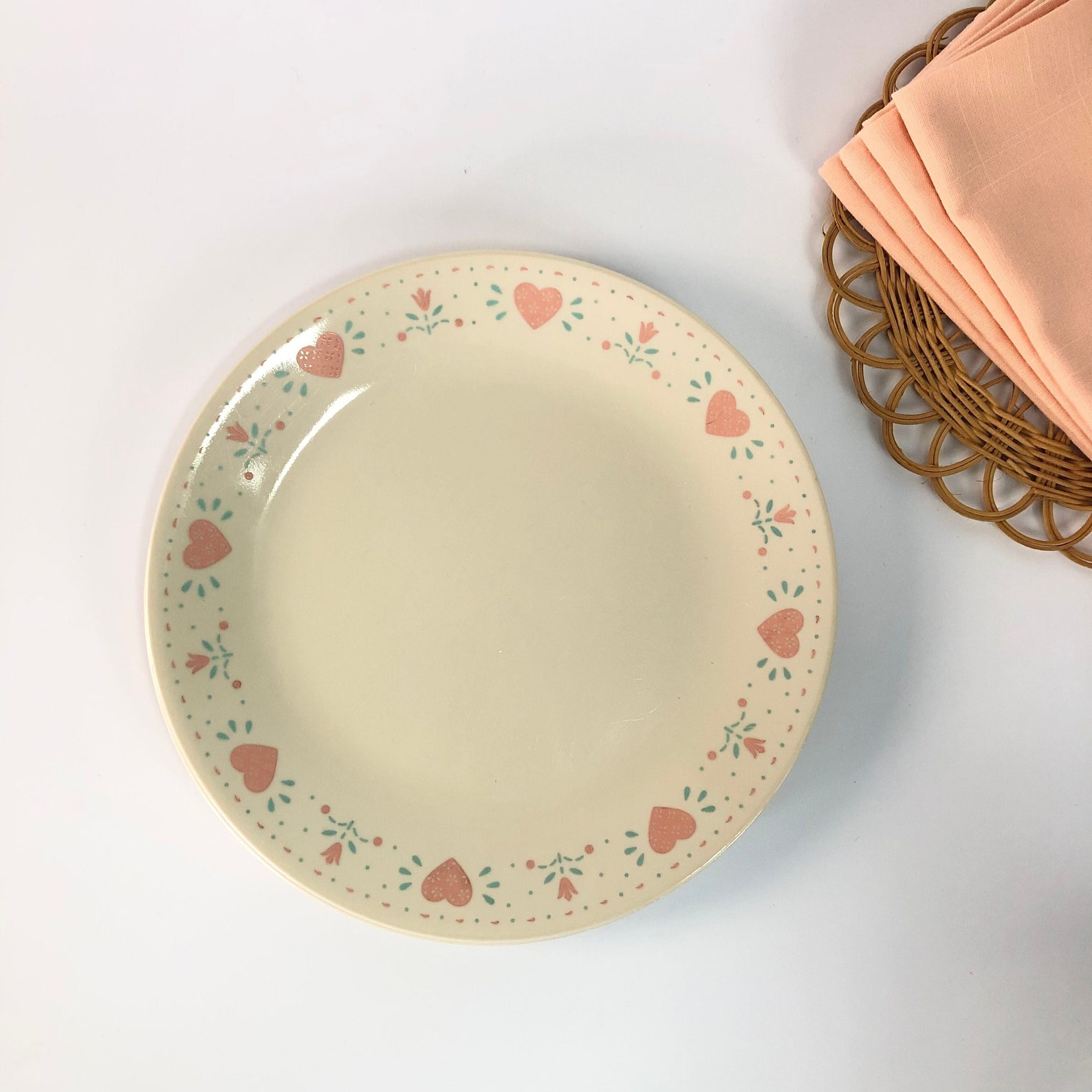 Vintage Corelle Dishes Set of 3 Forever Yours Hearts Pattern - Etsy