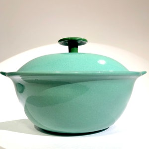 MCM Findlay 7 Enamel Cast Iron Casserole With Lid, 60s Mid Century ...