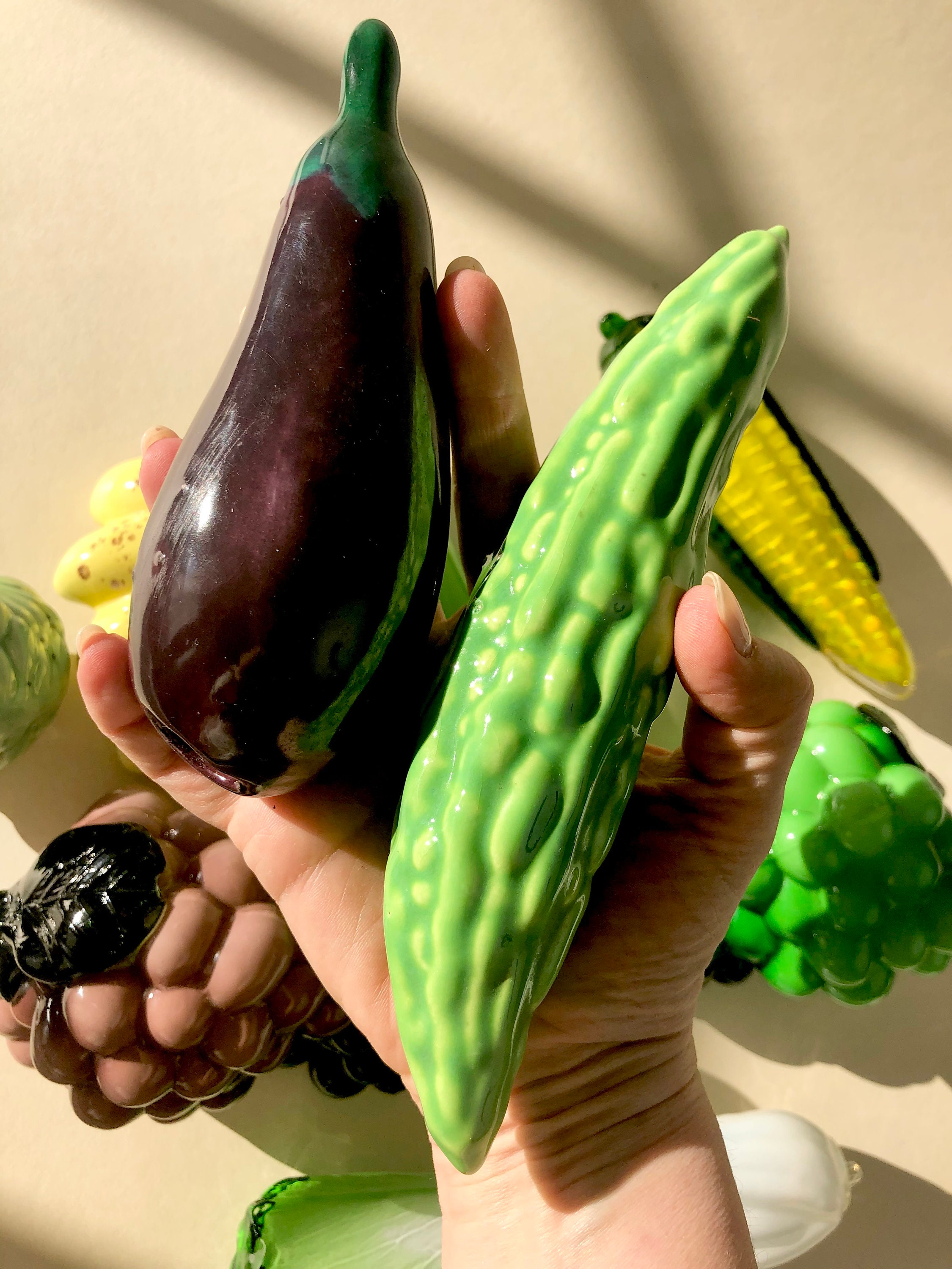 Vintage Fruit & Vegetables Kitchen Decor Hand Blown Glass and - Etsy