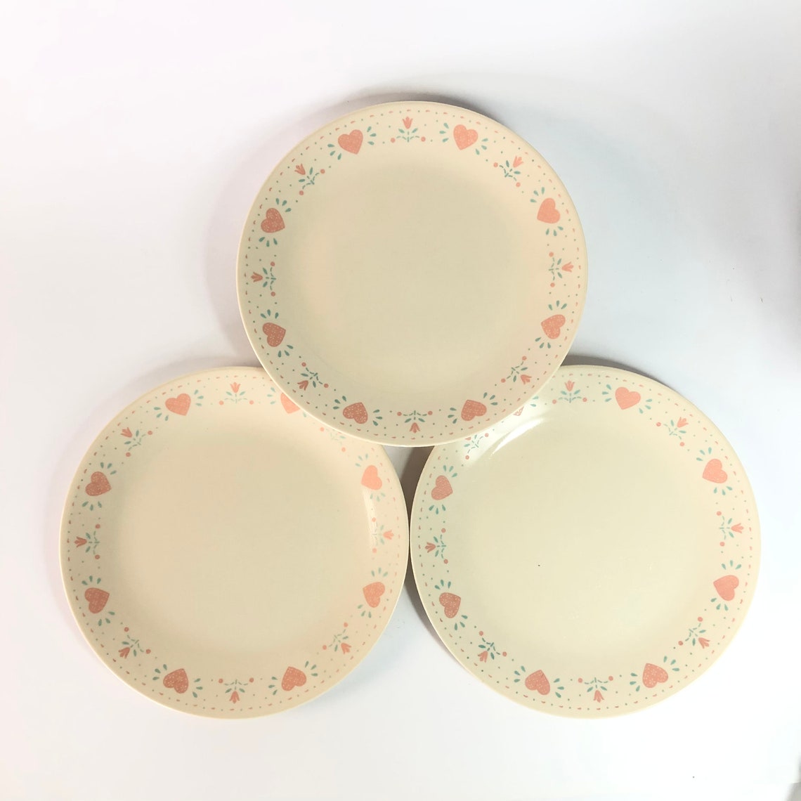 Vintage Corelle Dishes Set of 3 Forever Yours Hearts Pattern - Etsy