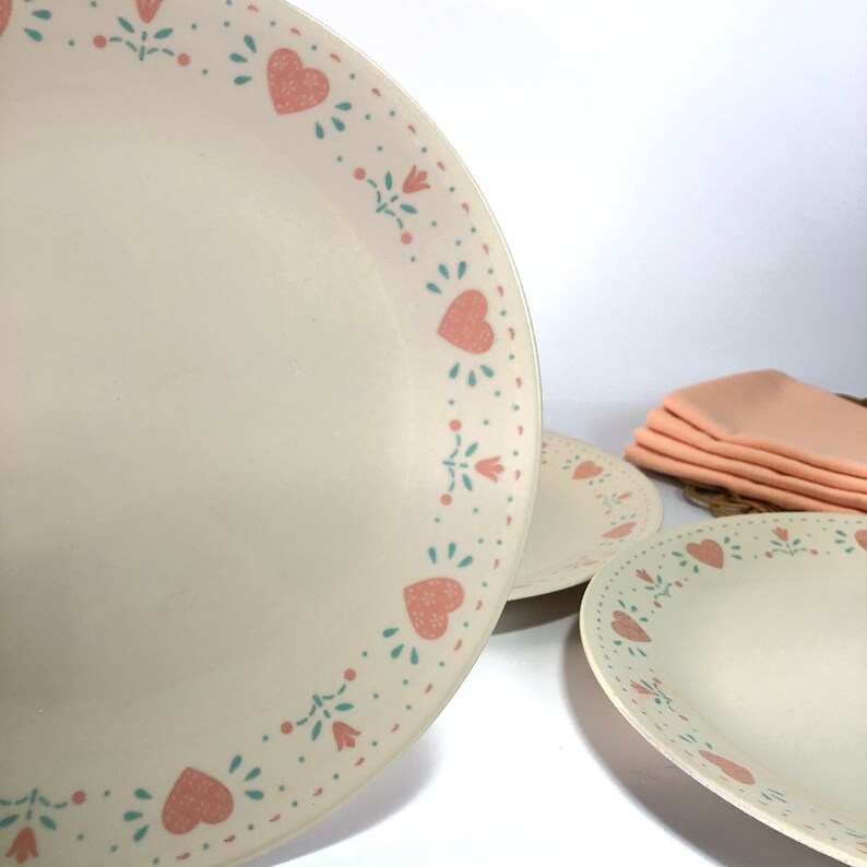 Vintage Corelle Dishes Set of 3 Forever Yours Hearts Pattern - Etsy