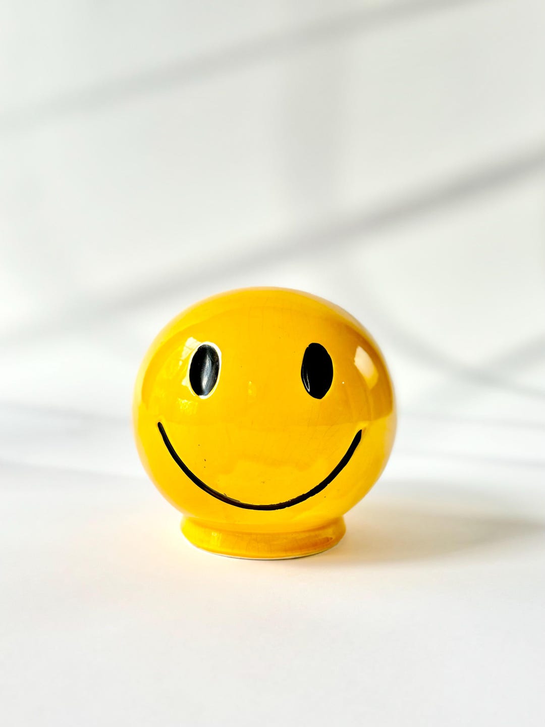 Vintage Smiley Face Piggy Bank, Retro 70s Original USA Mccoy Happy Face ...