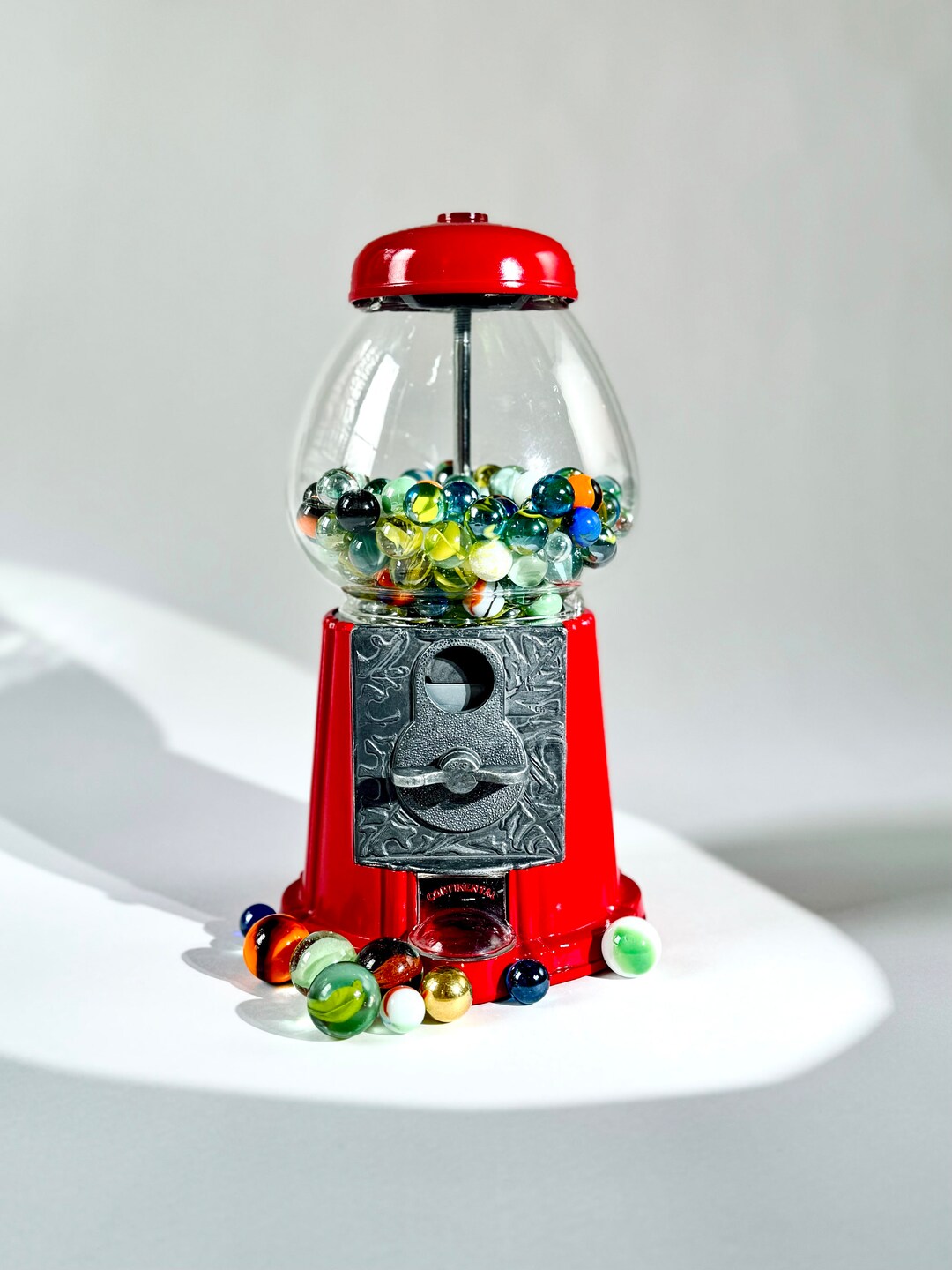 Vintage Red Bubble Gum Machine, Retro 80s Continental Gum Ball Machine ...