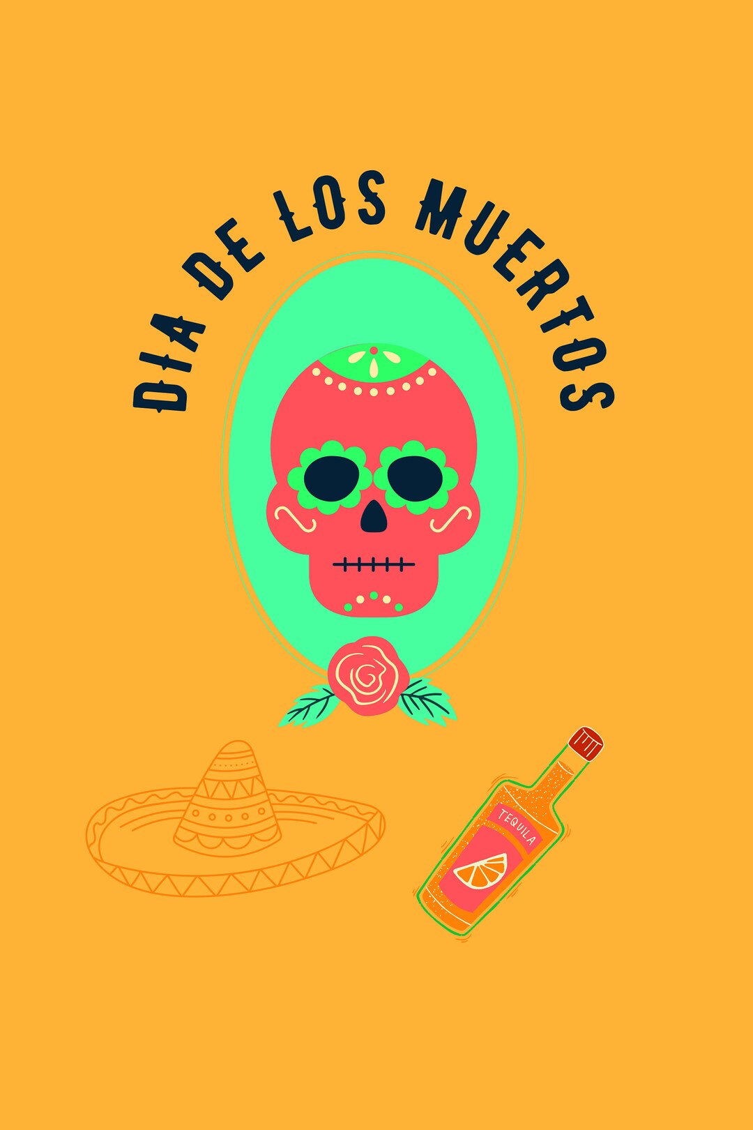 Dia Del Los MUERTOS PRINTABLE Art Digital Art Poster - Etsy