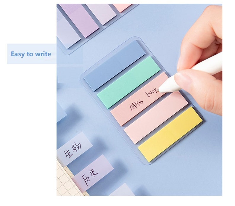 Set for 3 Pack Color Divider Note Sticker Transparent Page - Etsy