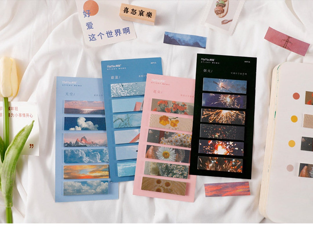 Beautiful Scenery Series Sticky Notes, Daisy Flower/ocean/fireworks ...