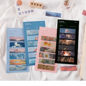 Beautiful Scenery Series Sticky Notes, Daisy Flower/ocean/fireworks ...