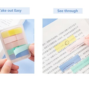 Set for 3 Pack Color Divider Note Sticker, Transparent Page Flags in ...