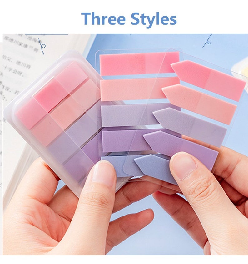 Set for 3 Pack Color Divider Note Sticker Transparent Page - Etsy