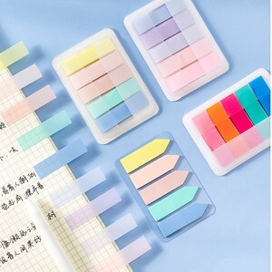 Set for 3 Pack Color Divider Note Sticker, Transparent Page Flags in ...