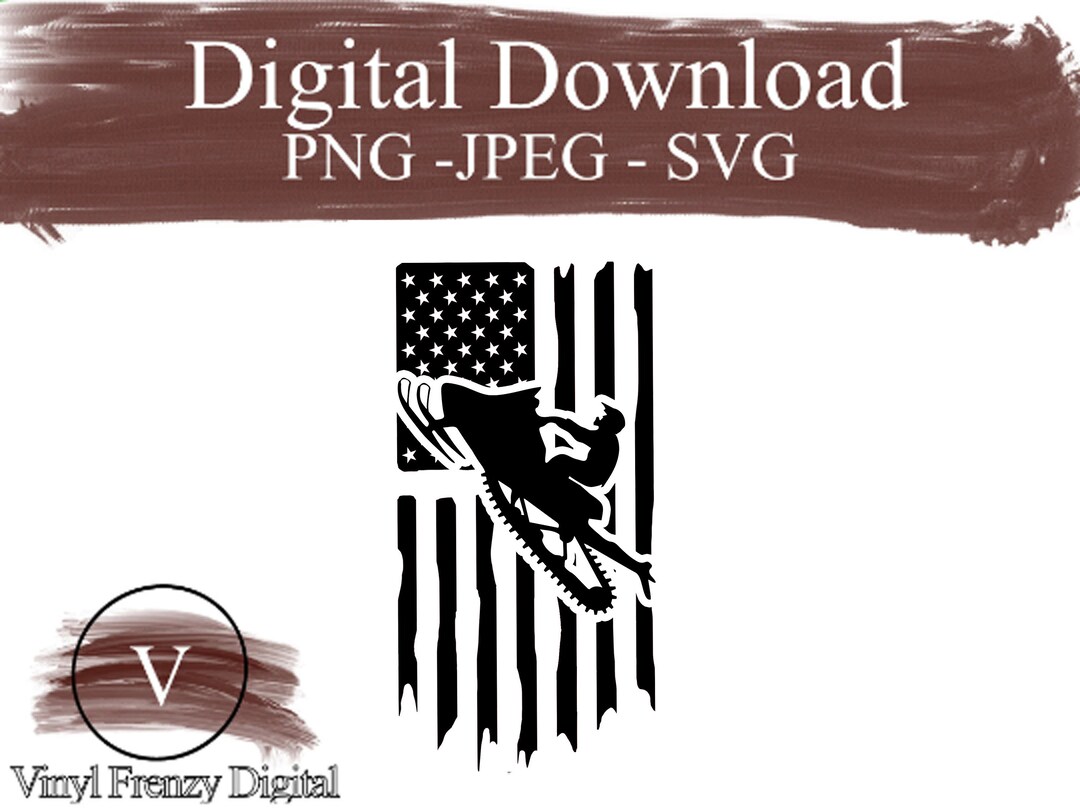 Snowmobile Distressed Flag Svg Digital Cut File | Instant Download ...
