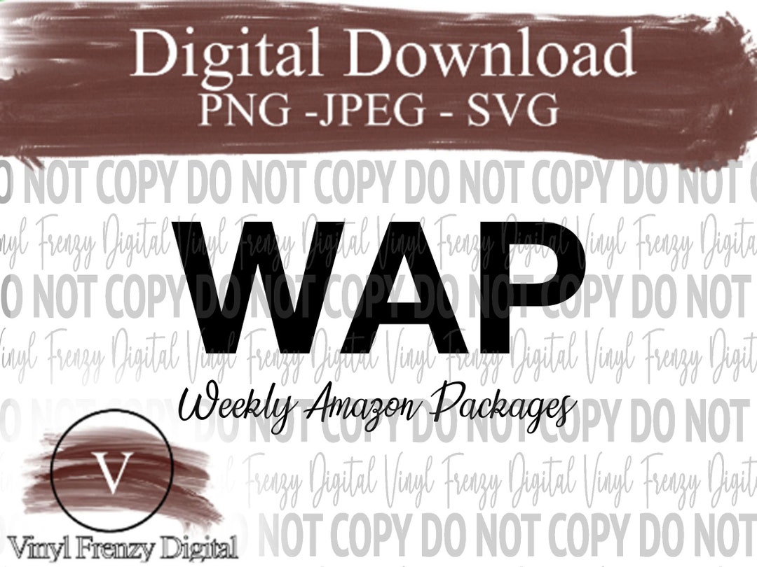 WAP Weekly Amazon Packages Digital Download | Cut File | Svg |png ...