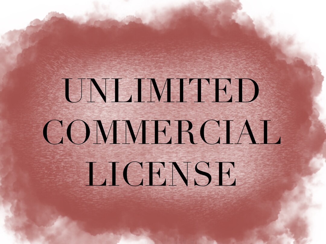 Unlimited Commercial License for ONE Design Only. - Etsy