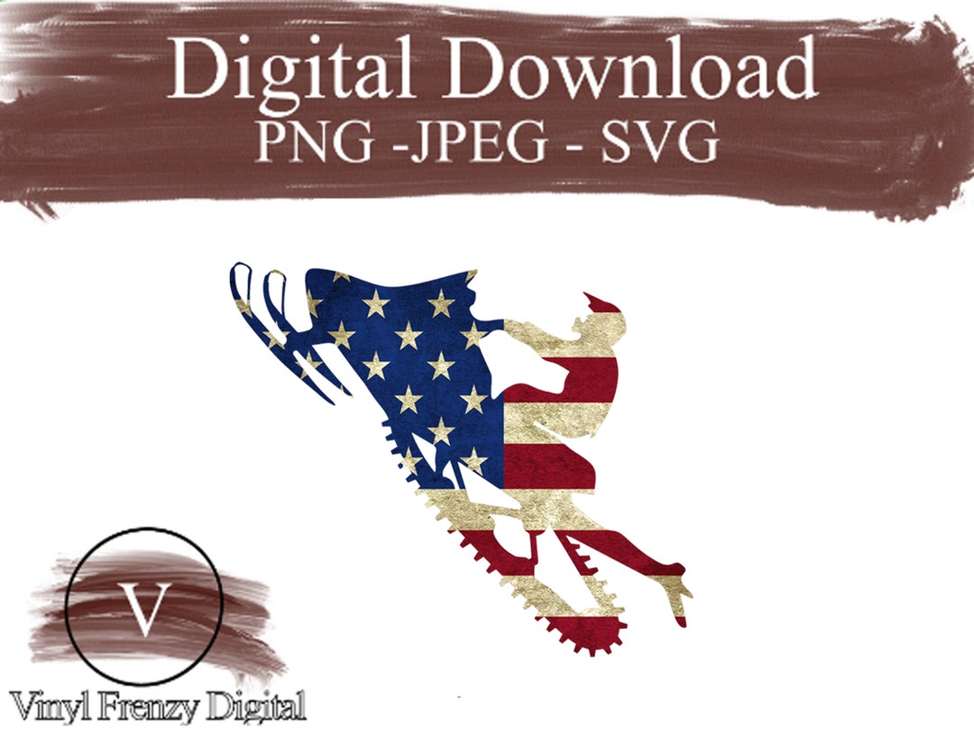 Snowmobile American Flag Digital Download | Digital Download ...