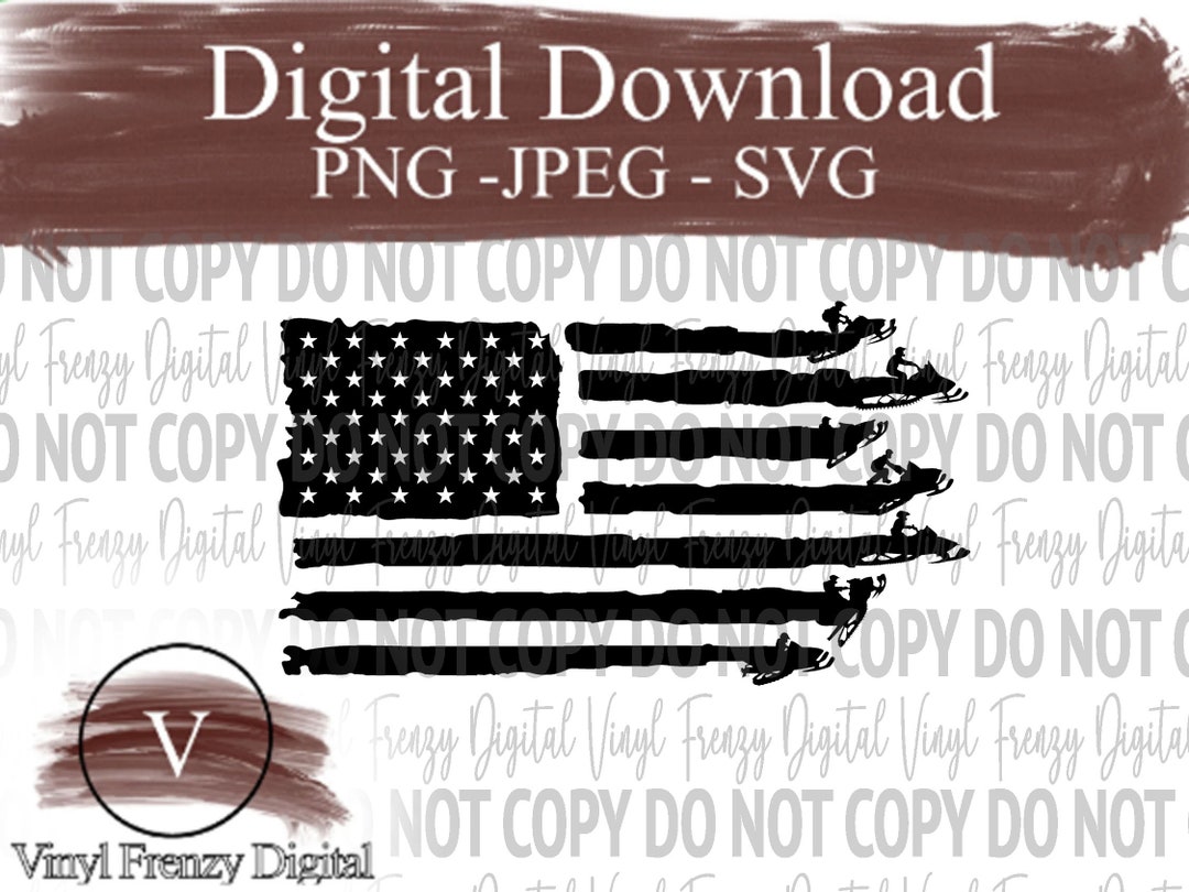 Snowmobile Lovers Distressed Flag Digital Download Svg Png Jpeg ...