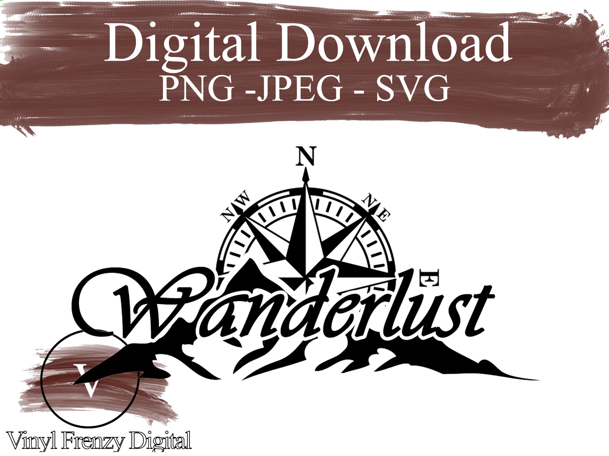 Wanderlust Digital Download Svg Jpeg Png Instant Download Cut - Etsy
