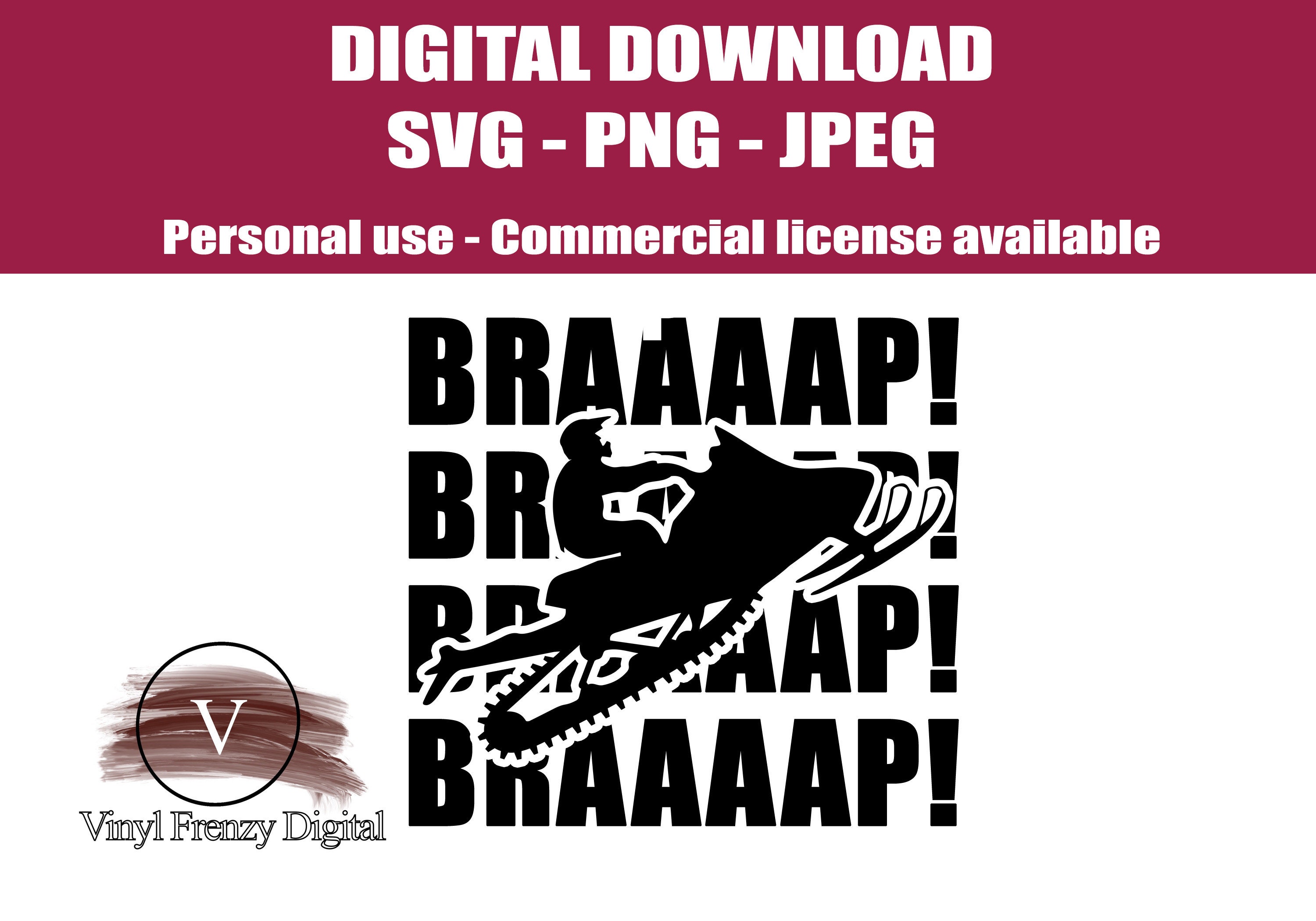 Braaaap Snowmobile Digital Cut File Digital Download Instant | Etsy